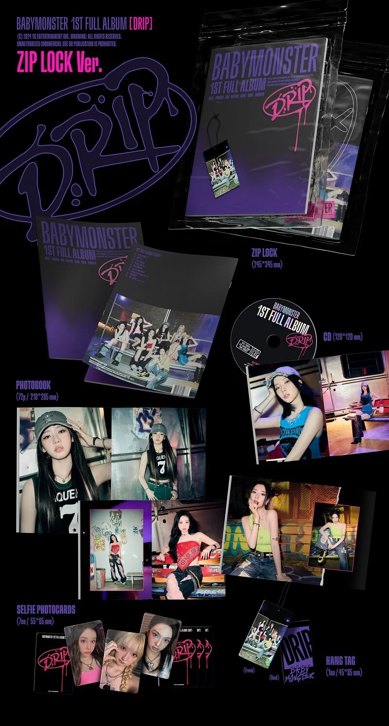 BABYMONSTER - [DRIP] 1st FULL ALBUM (ZIP LOCK Version) - CATCHOPCD